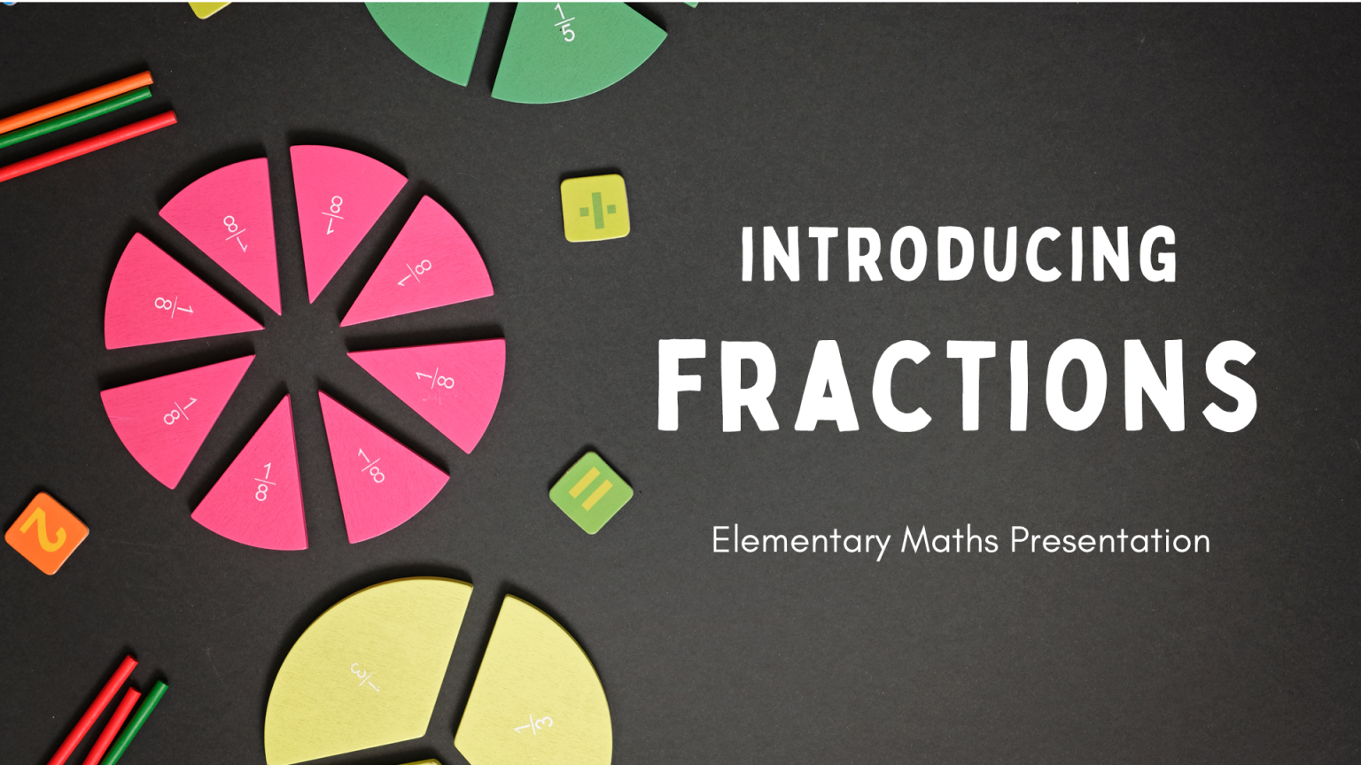 Maths Fractions Education Presentation in Green Informative Style ...