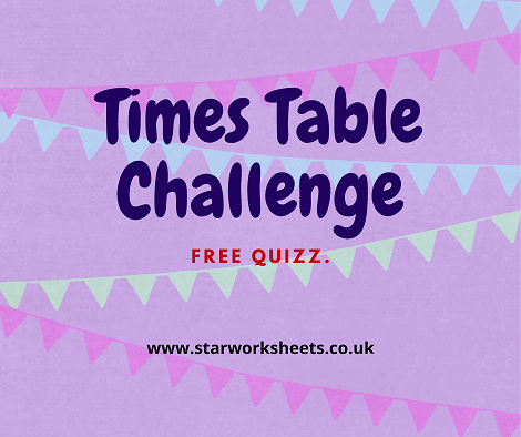 Times Table Challenge image | Star Worksheets