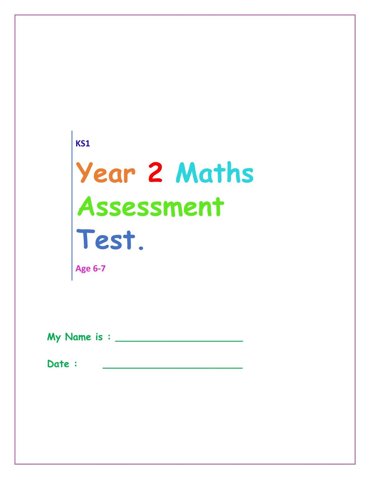 Year-2-Age-6-7-Maths-Assesment-Test-Workbook_001 | Star Worksheets