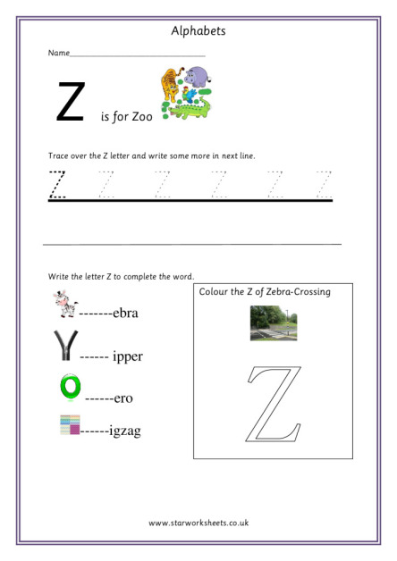 Practice-Capital-Letter-Z-worksheet | Star Worksheets