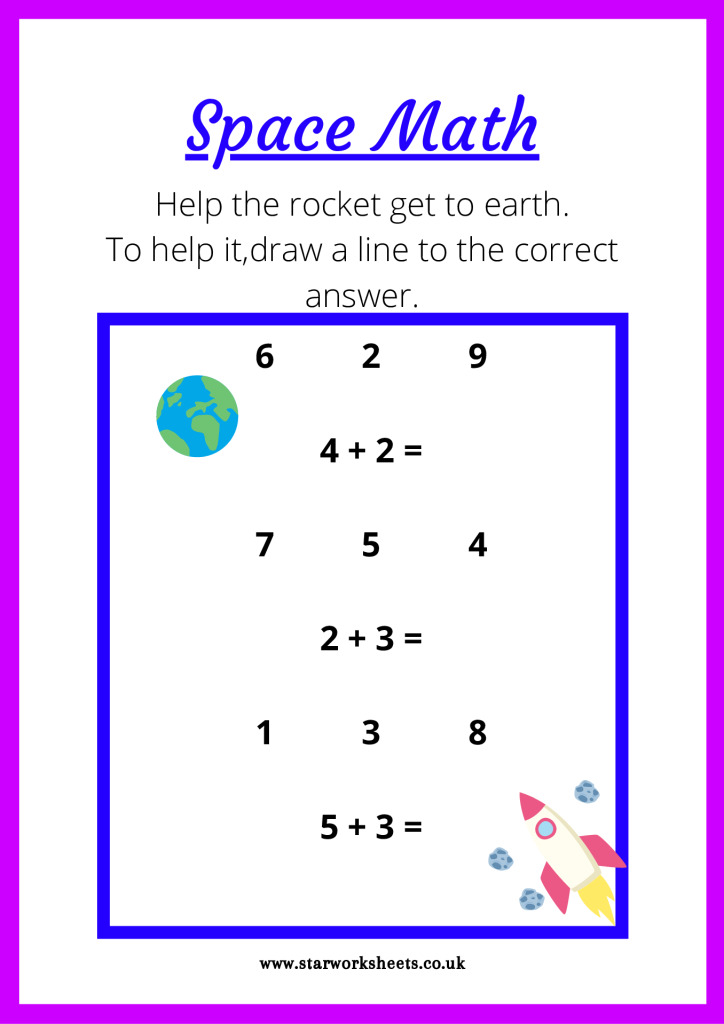 Reception Addition Worksheet | Star Worksheets