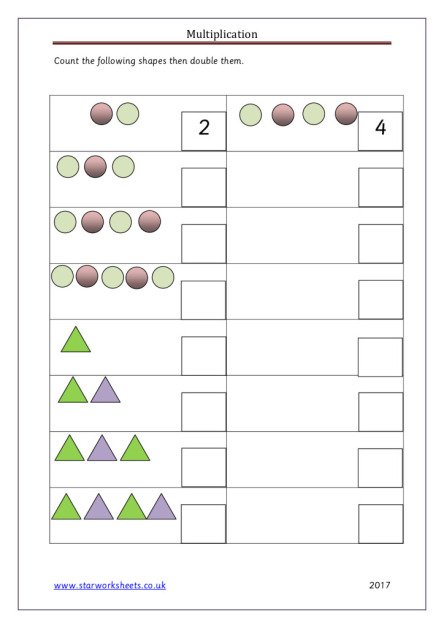 Year-1-Multiplication-double-1 | Star Worksheets