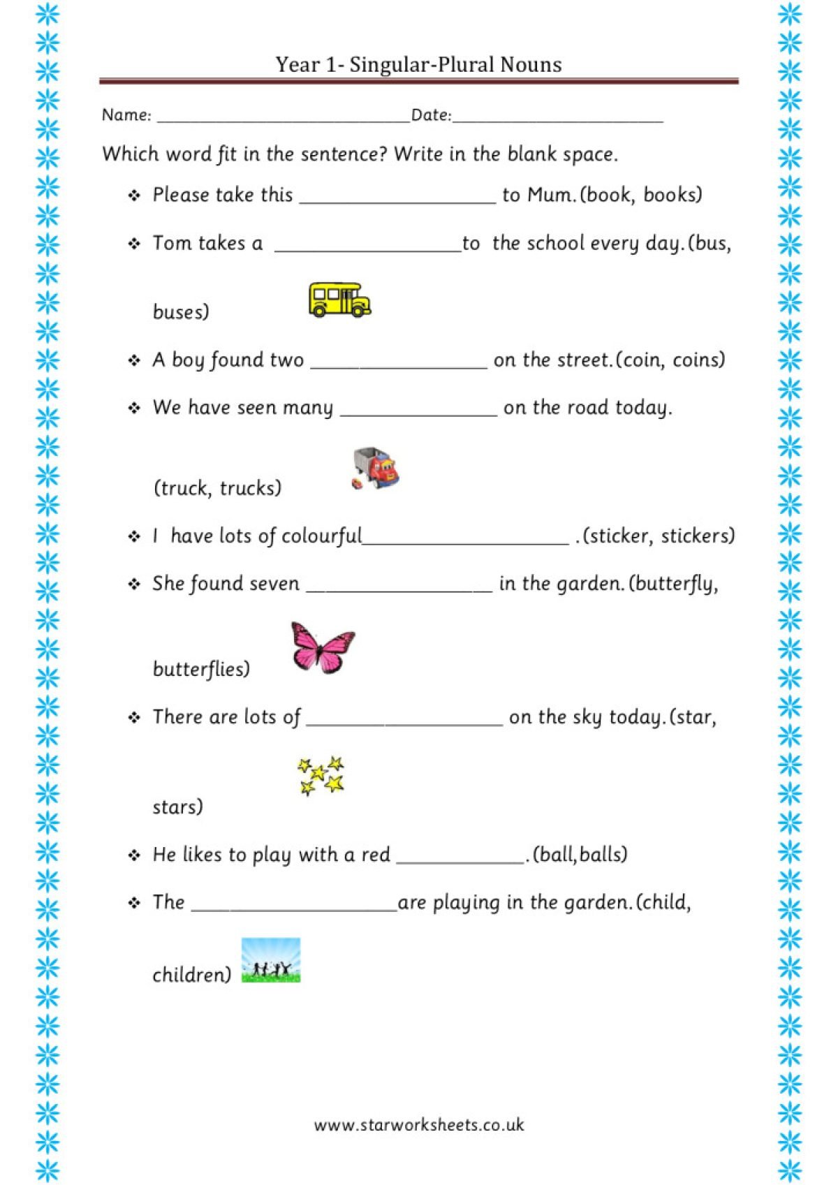 Steck Vaugn Singular And Plural Noun Worksheet